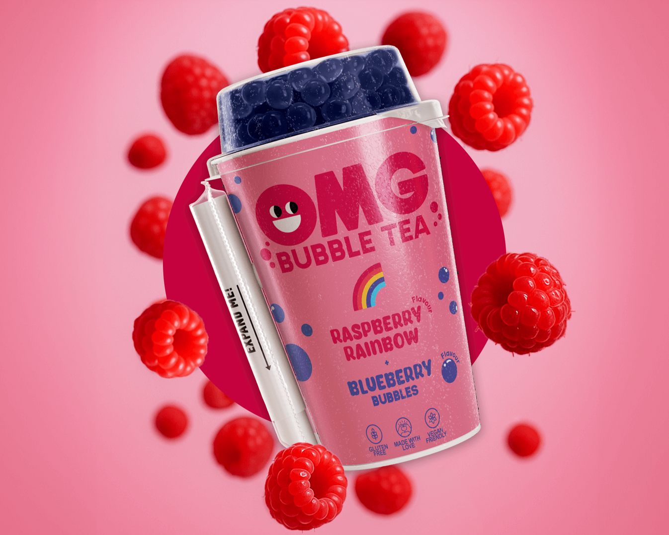 Raspberry Rainbow – OMG Bubble Tea